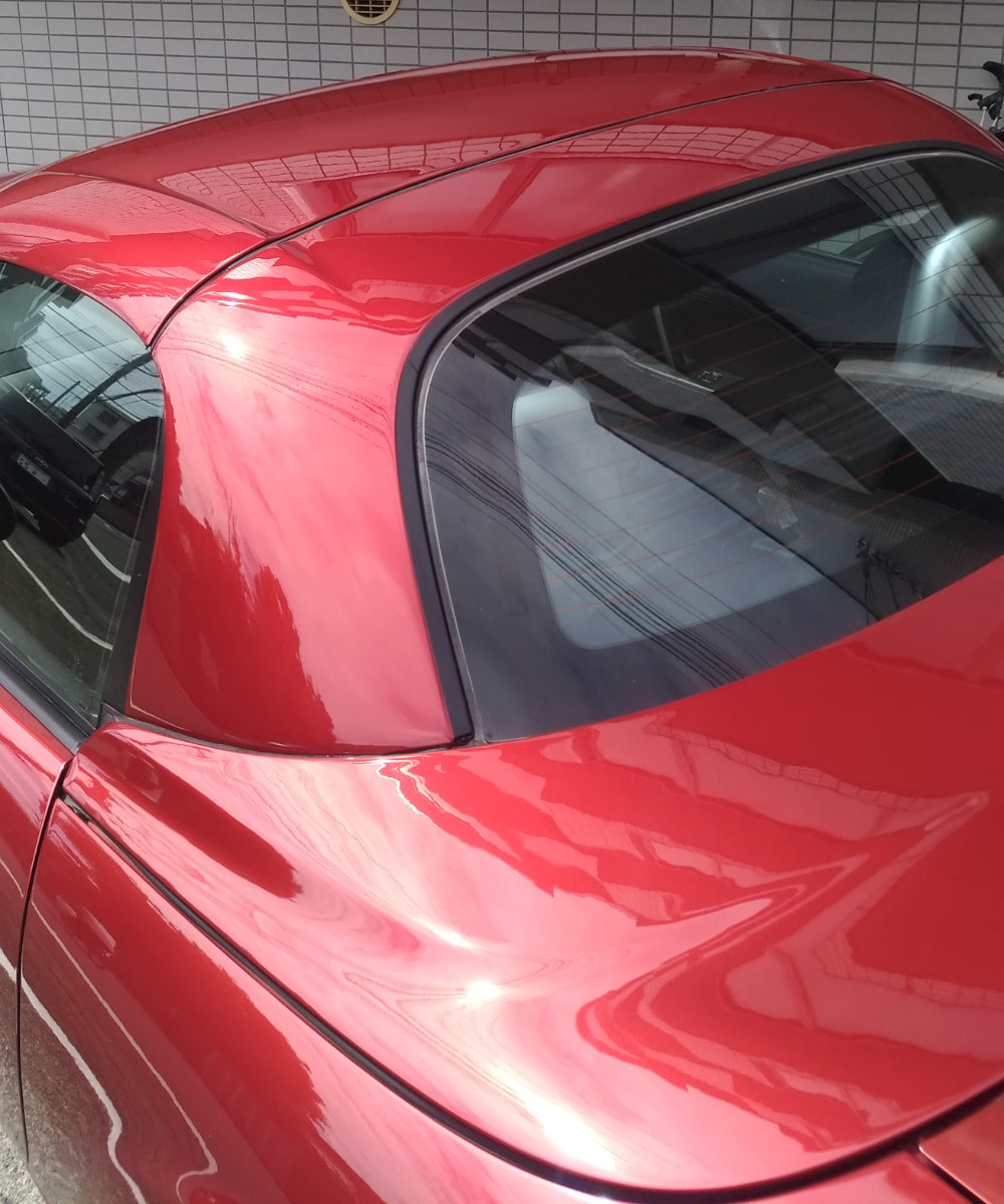 ロードスター・ハードトップ（NC2）のルーフ塗装を塗り直してもらった結果 – k2-ornata（個人的「やってみたこと」ブログ）